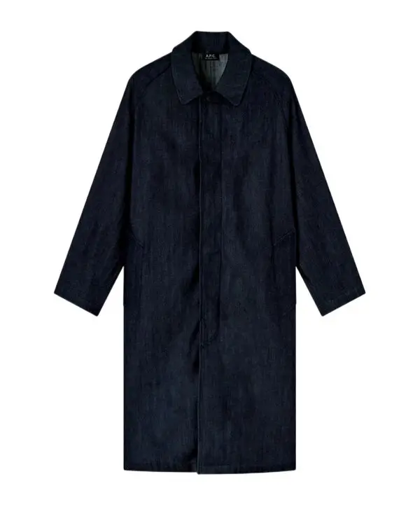 A.p.c. Collared Denim Coat - Deep Indigo