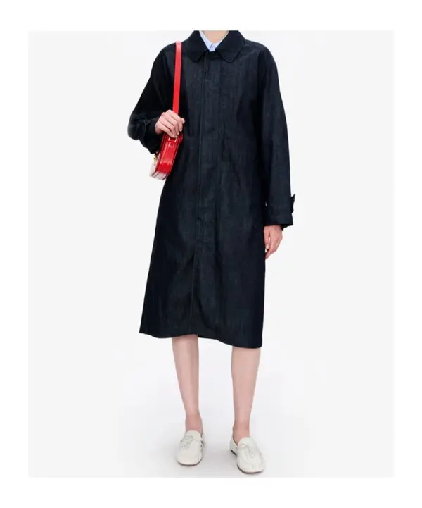 A.p.c. Collared Denim Coat - Deep Indigo