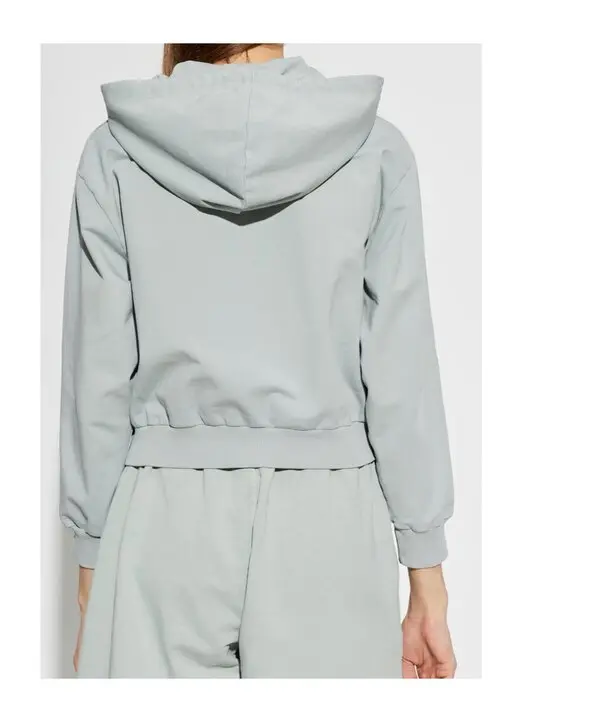 Moschino Tape Zip Hoodie Sweatshirt - White