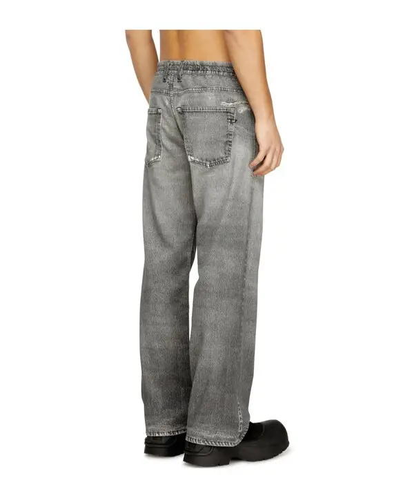 DIESEL® 2080 D-reel Relaxed Regular Waist Distressed Jeans - Grey