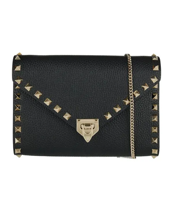 Valentino Garavani Rockstud Foldover Top Mini Clutch Bag
