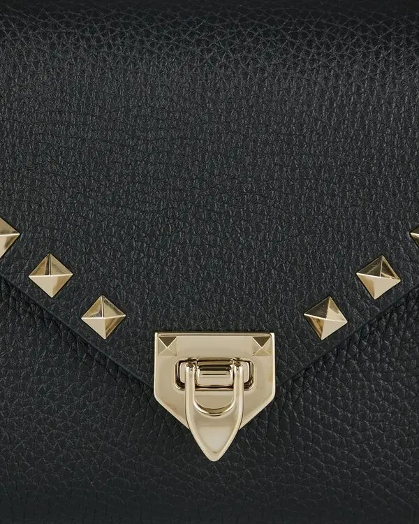 Valentino Garavani Rockstud Foldover Top Mini Clutch Bag