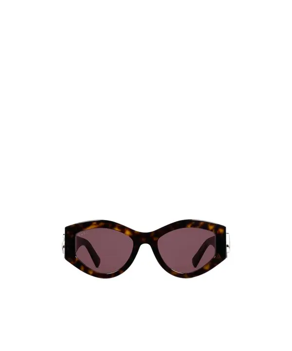 Gucci Oval Frame Sunglasses - Dark Tortoiseshell