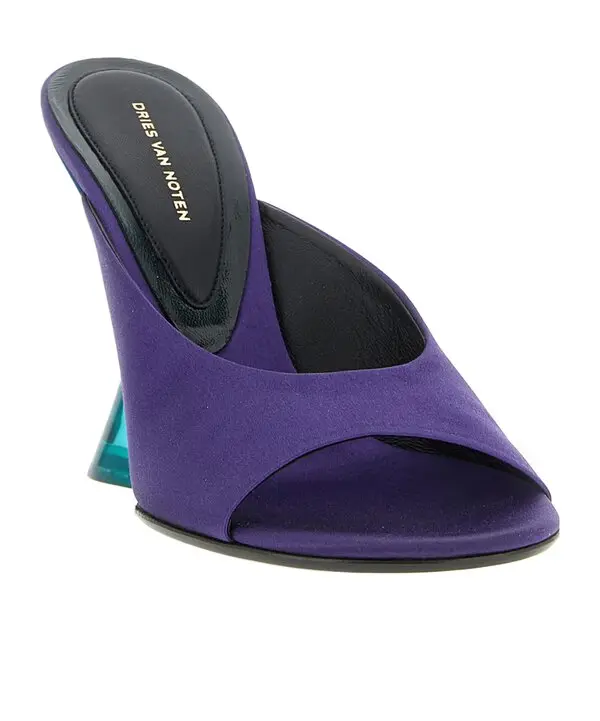 Dries Van Noten Open-toe Sculptural Wedge Sandals - Blue