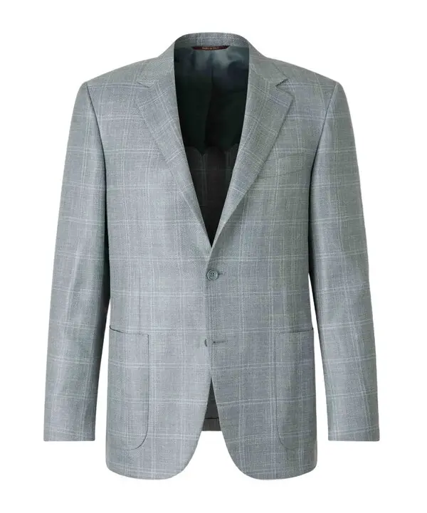 Canali American Straight Plaid Blazer - Gray