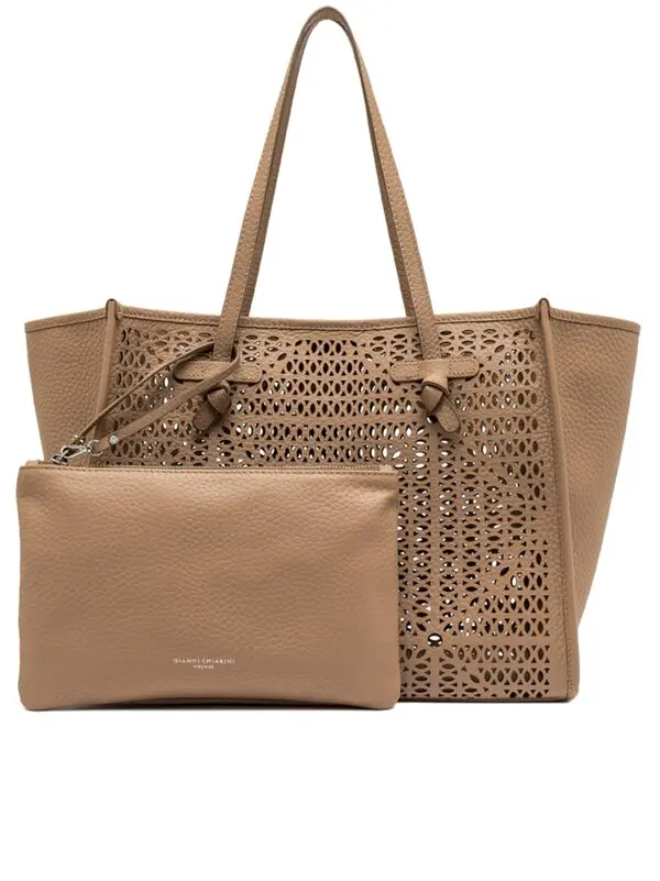 GIANNI CHIARINI Marcella Knot Tote Bag - Light Brown