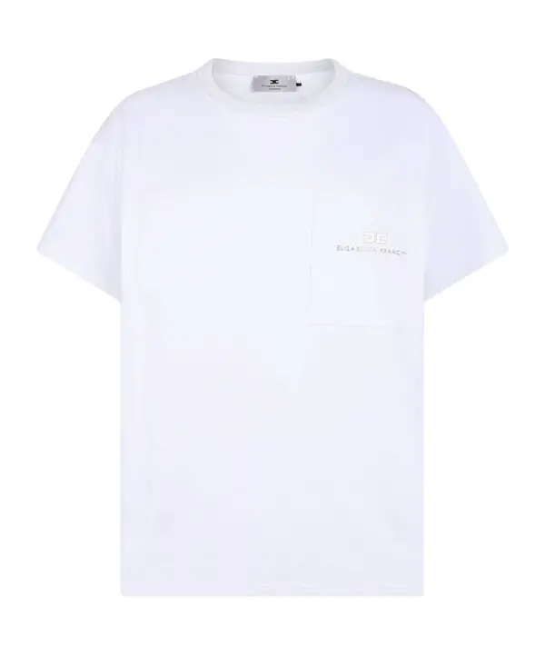 Elisabetta Franchi Crewneck T-shirt With Pocket Detail