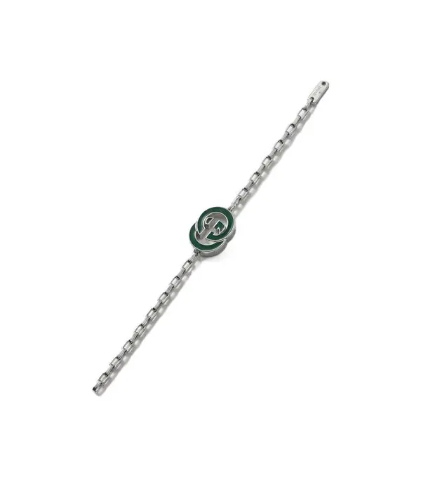 Gucci Interlocking G Enamel Charm Bracelet - White