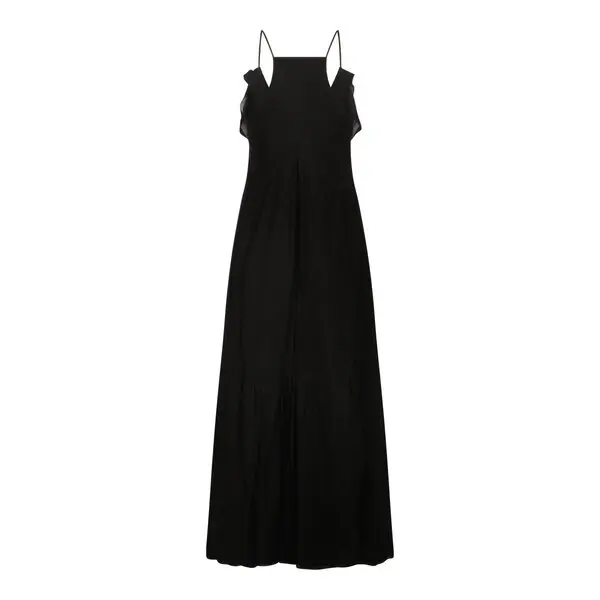 Isabel Marant Étoile V-neck Spaghetti Strap Maxi Dress - Black
