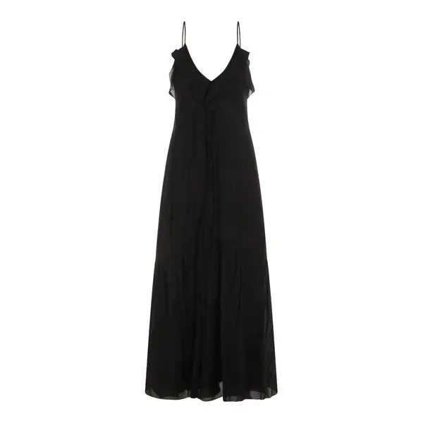 Isabel Marant Étoile V-neck Spaghetti Strap Maxi Dress - Black