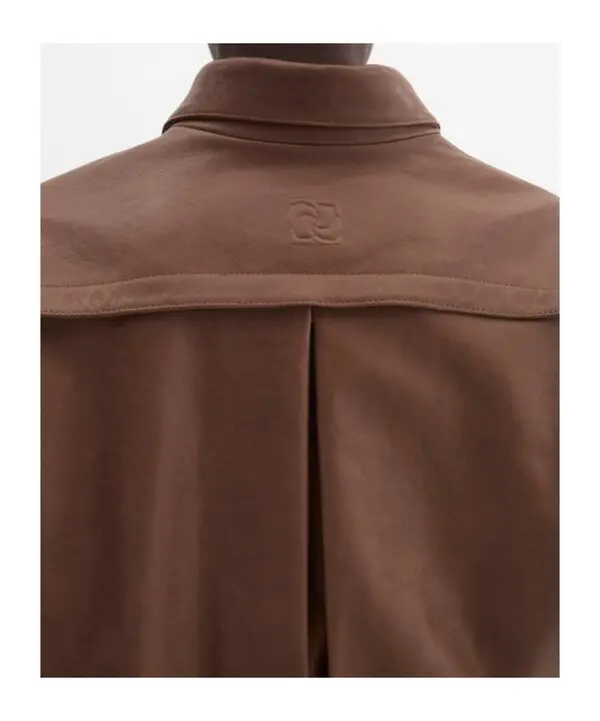 Magda Butrym Belted Leather Jacket - Brown