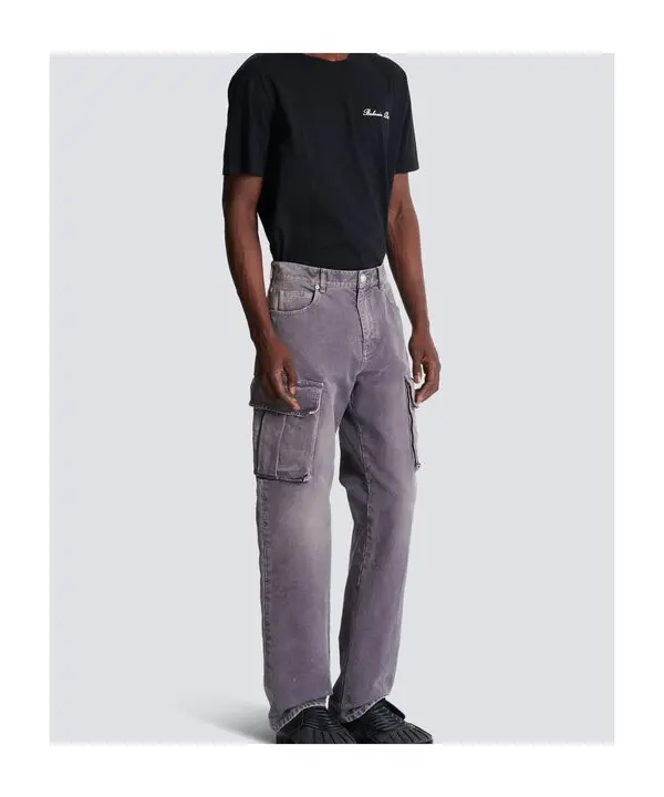 Balmain Loose-fit Cargo Jeans - Grey