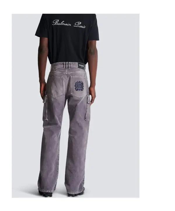 Balmain Loose-fit Cargo Jeans - Grey