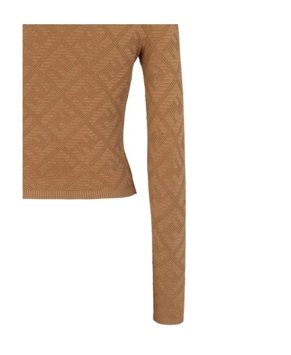 Fendi Viscose Jumper With Ff Pattern