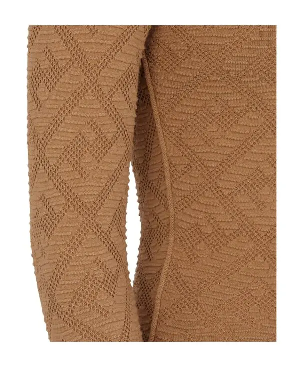 Fendi Viscose Jumper With Ff Pattern