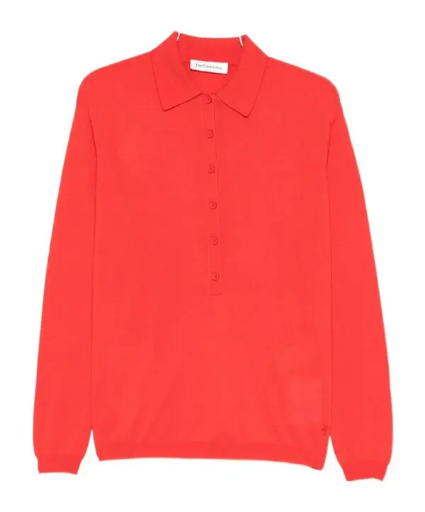 THE FRANKIE SHOP Long-sleeved Knit Polo Shirt