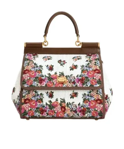 Dolce & Gabbana Sicily Medium Embroidered Shoulder Bag