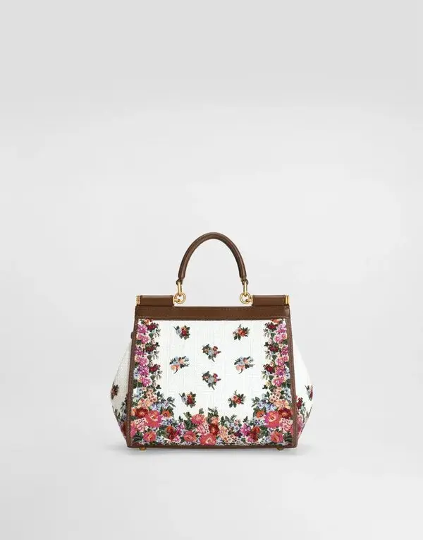 Dolce & Gabbana Sicily Medium Embroidered Shoulder Bag