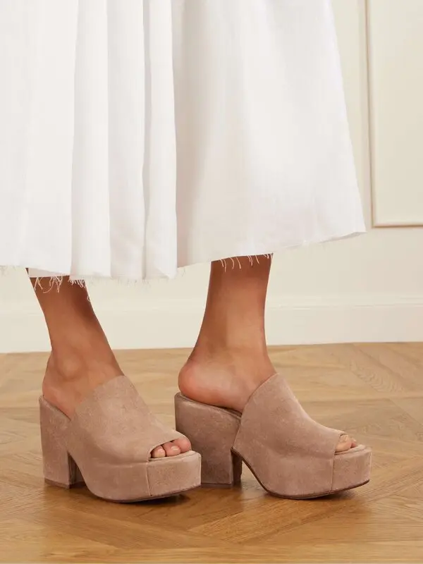 Gabriela Hearst Round Toe Platform Sandals