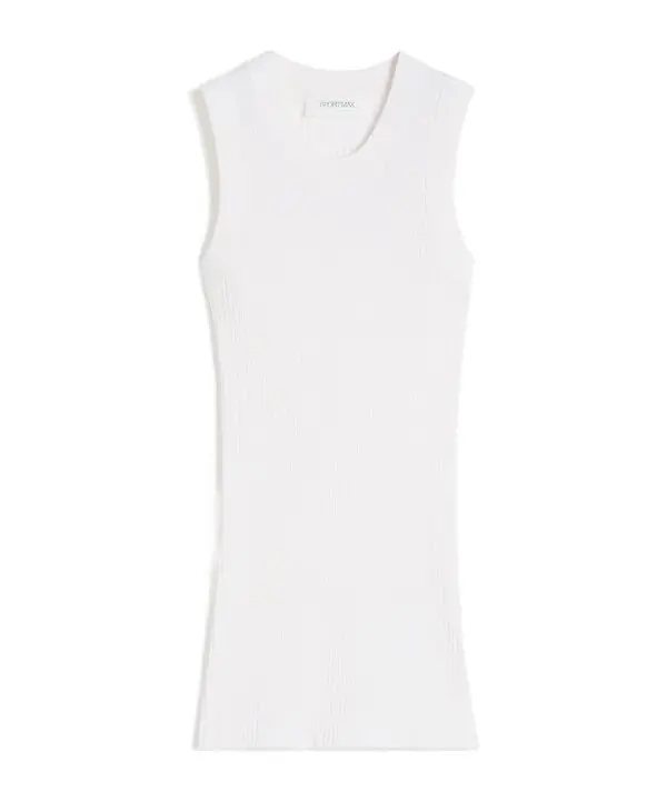 Sportmax Tione Ribbed Top - White