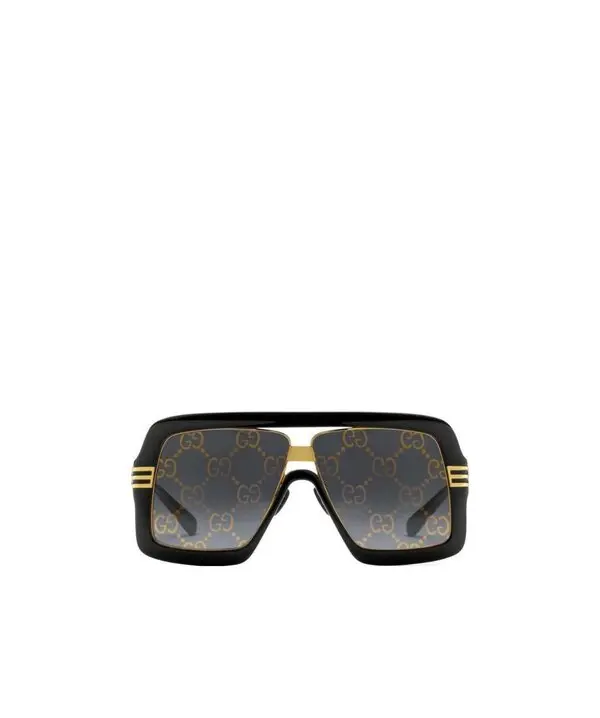 Gucci Gg-lens Oversized-frame Sunglasses - Black