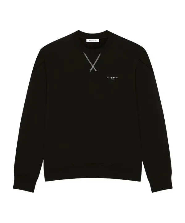 Givenchy Paris Seam Crewneck Sweatshirt - Black