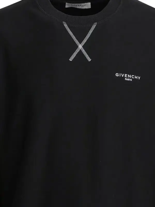 Givenchy Paris Seam Crewneck Sweatshirt - Black