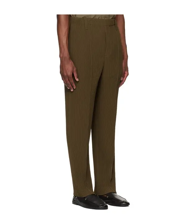 Issey Miyake Homme Plissé Pleated Tuxedo Pants