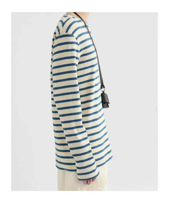 JIL SANDER Striped Crew-neck T-shirt - Cornsilk
