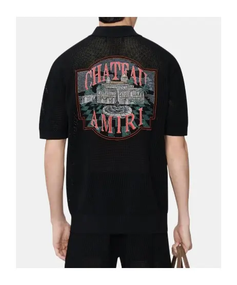 Amiri Short Sleeved Crochet Os Shirt