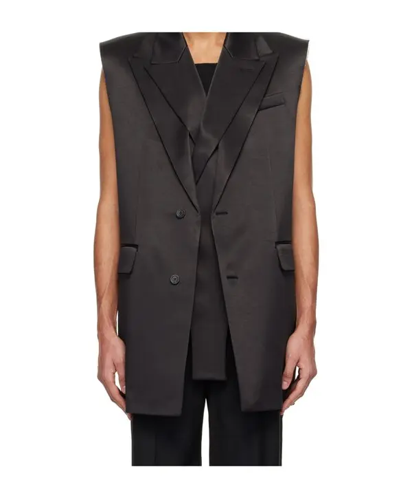 JEAN PAUL GAULTIER Sleeveless Double-breasted Blazer