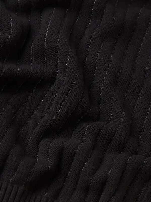 FRAME Sheer Ribbed Knitted Sweater