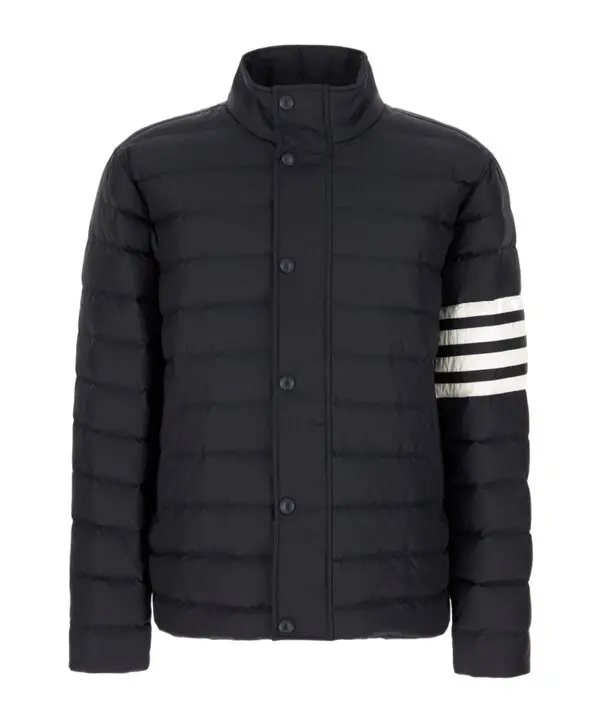 Thom Browne Long-sleeved Cotton-padded Jacket With Signature Stripes