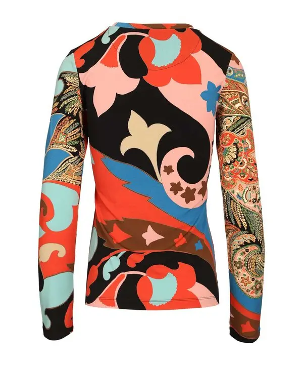 Etro Paisley Print Long Sleeve Top