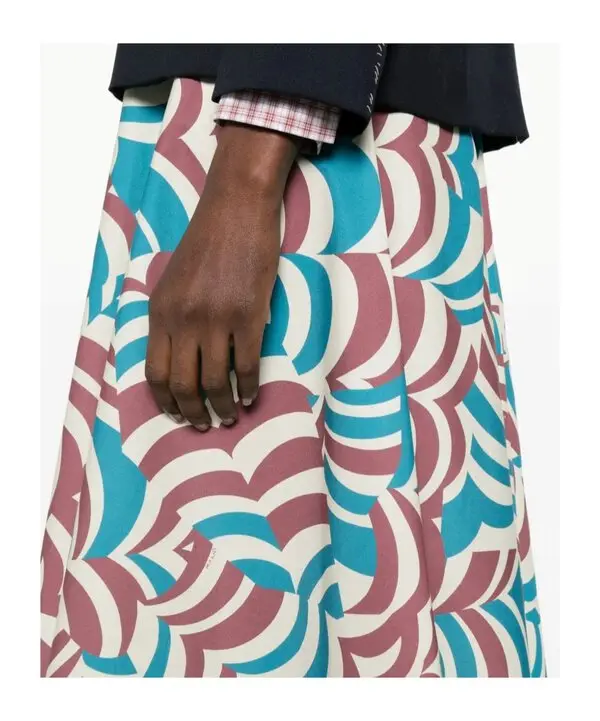 Marni Printed Midi Skirt - Multicolor