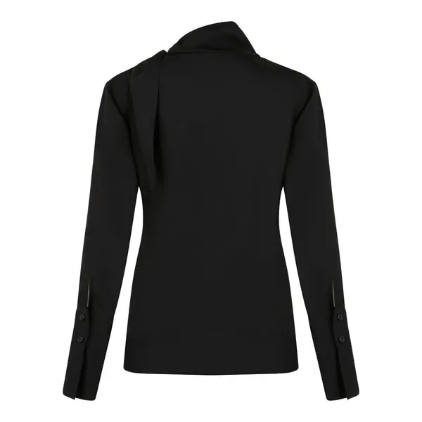 COURREGES Courrèges Draped Neck Long Sleeve Top