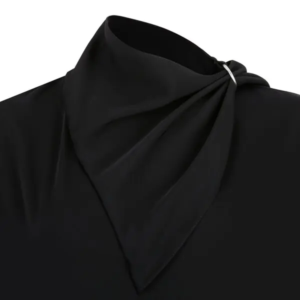 COURREGES Courrèges Draped Neck Long Sleeve Top