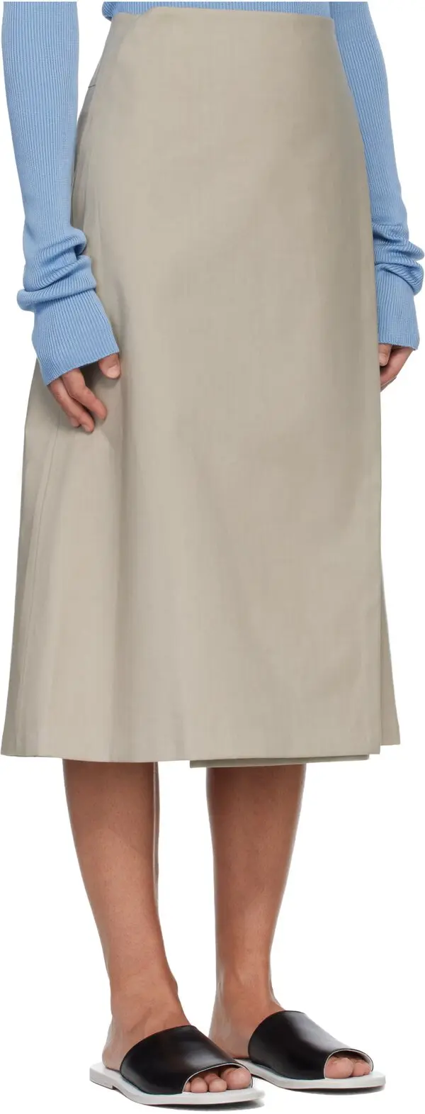 RIER Cotton A-line Skirt With Wrap Design