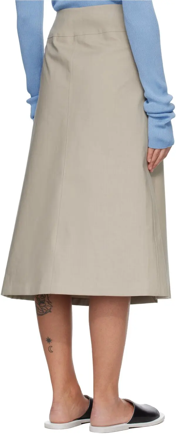RIER Cotton A-line Skirt With Wrap Design