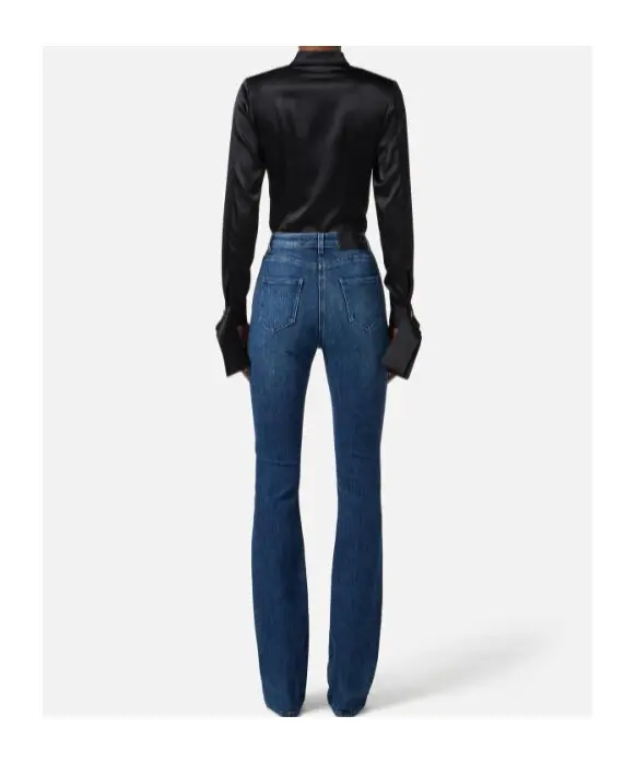 Elisabetta Franchi Satin Bodysuit With Shawl Lapel