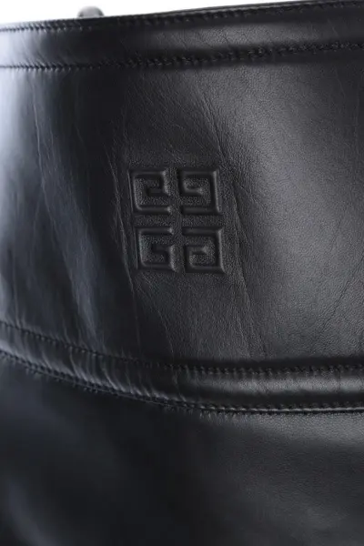 Givenchy Cut-out Detail Leather Midi Skirt