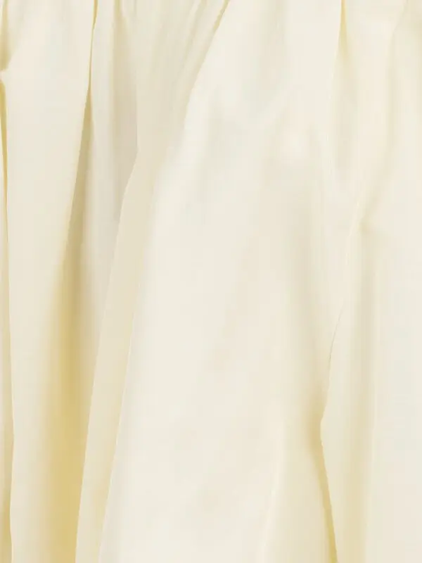 FORTE_FORTE Off-the-shoulder Pleated Blouse