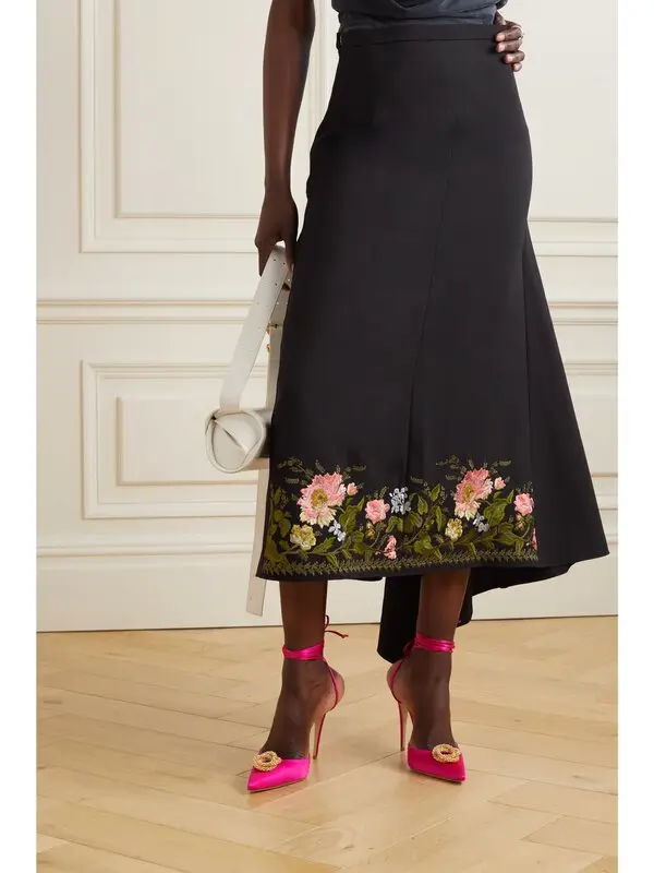 Erdem Ambrosia Asymmetrical Midi Skirt