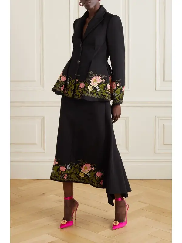 Erdem Ambrosia Asymmetrical Midi Skirt