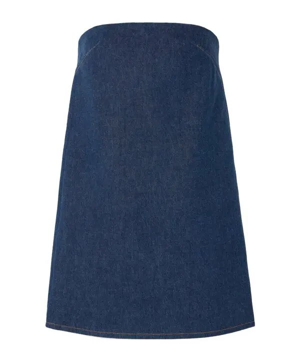 FRAME Strapless Denim Dress - Blue