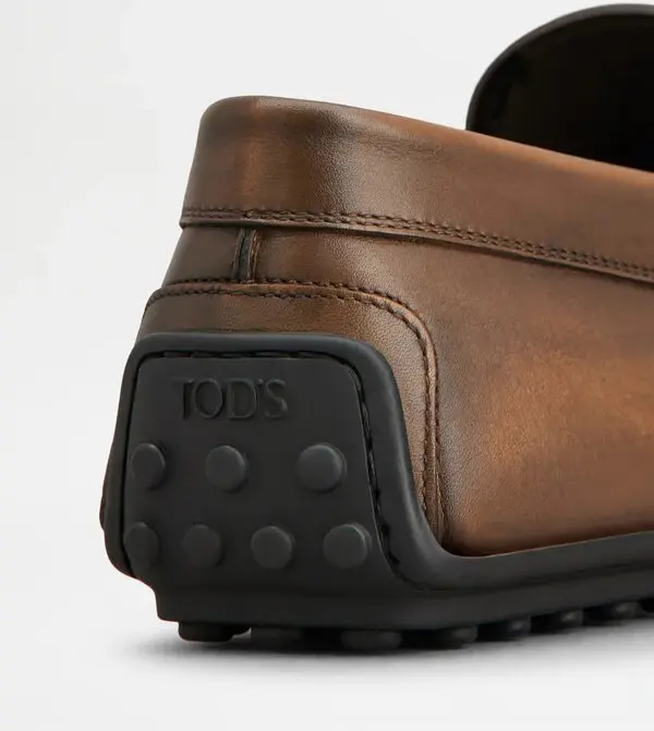 TOD'S City Gommino Loafers With Logo Detail - Brown