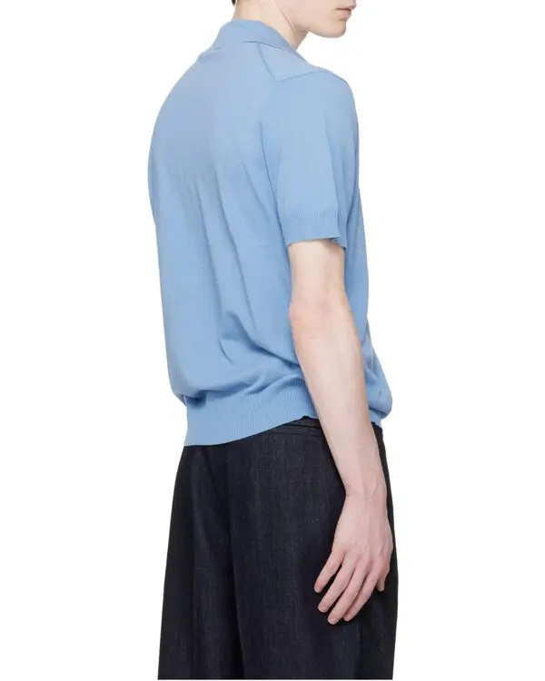 VIVIENNE WESTWOOD Buttoned Short-sleeve Knitted Sweater - Blue