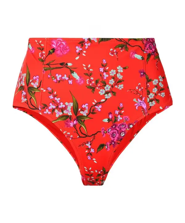 Erdem Printed Bikini Bottoms - Red