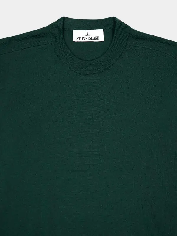 Stone Island Logo Patch Crewneck Jumper - Green