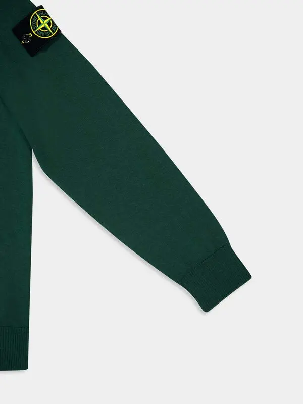 Stone Island Logo Patch Crewneck Jumper - Green